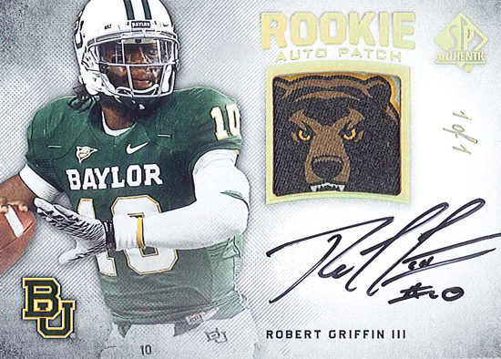 Brag Photo: Robert Griffin III Signs for 2012 SP Authentic Football ...