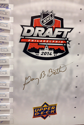 Brag Photo: Upper Deck’s 2014 Autographed NHL Draft® Board - Upper Deck
