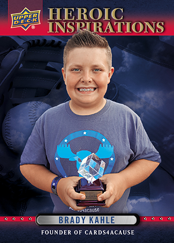 Upper Deck Helps 10-Year-Old Brady Kahle Stand Up Against Cancer at the National Sports ...