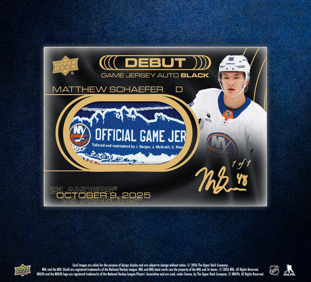 Upper Deck Debut Game Jersey Program - Upper Deck